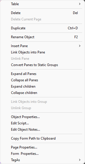 Form Explorer Options - Reference Manual